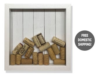 Wine Cork Shadow Box - Etsy