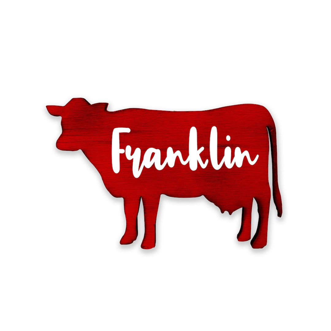 Personalized Cow Magnet, Rustic Wood Rooster Magnet, Rooster ...