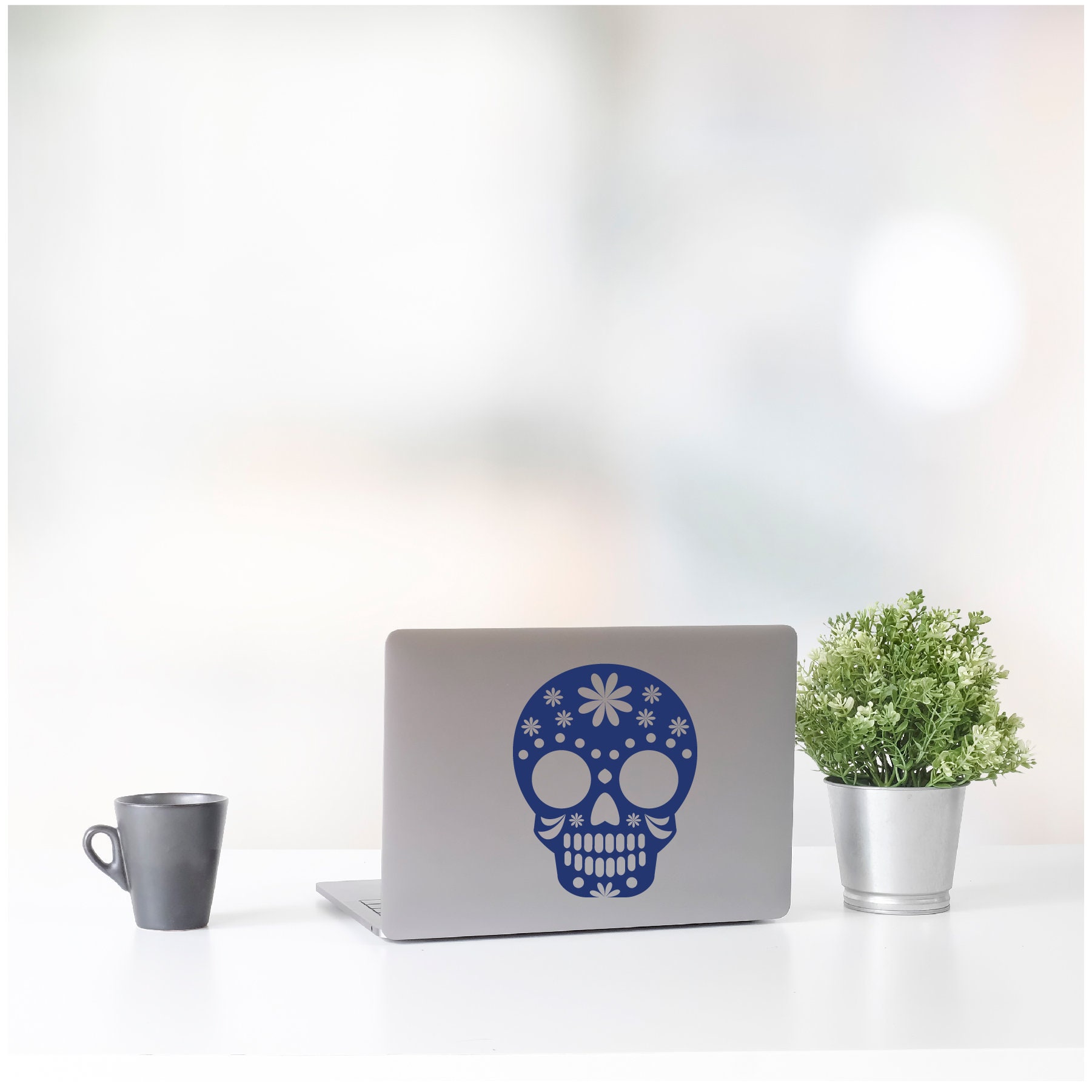 Sugar Skull Decal Sugar Skull Sticker Sugar Skull Laptop | Etsy