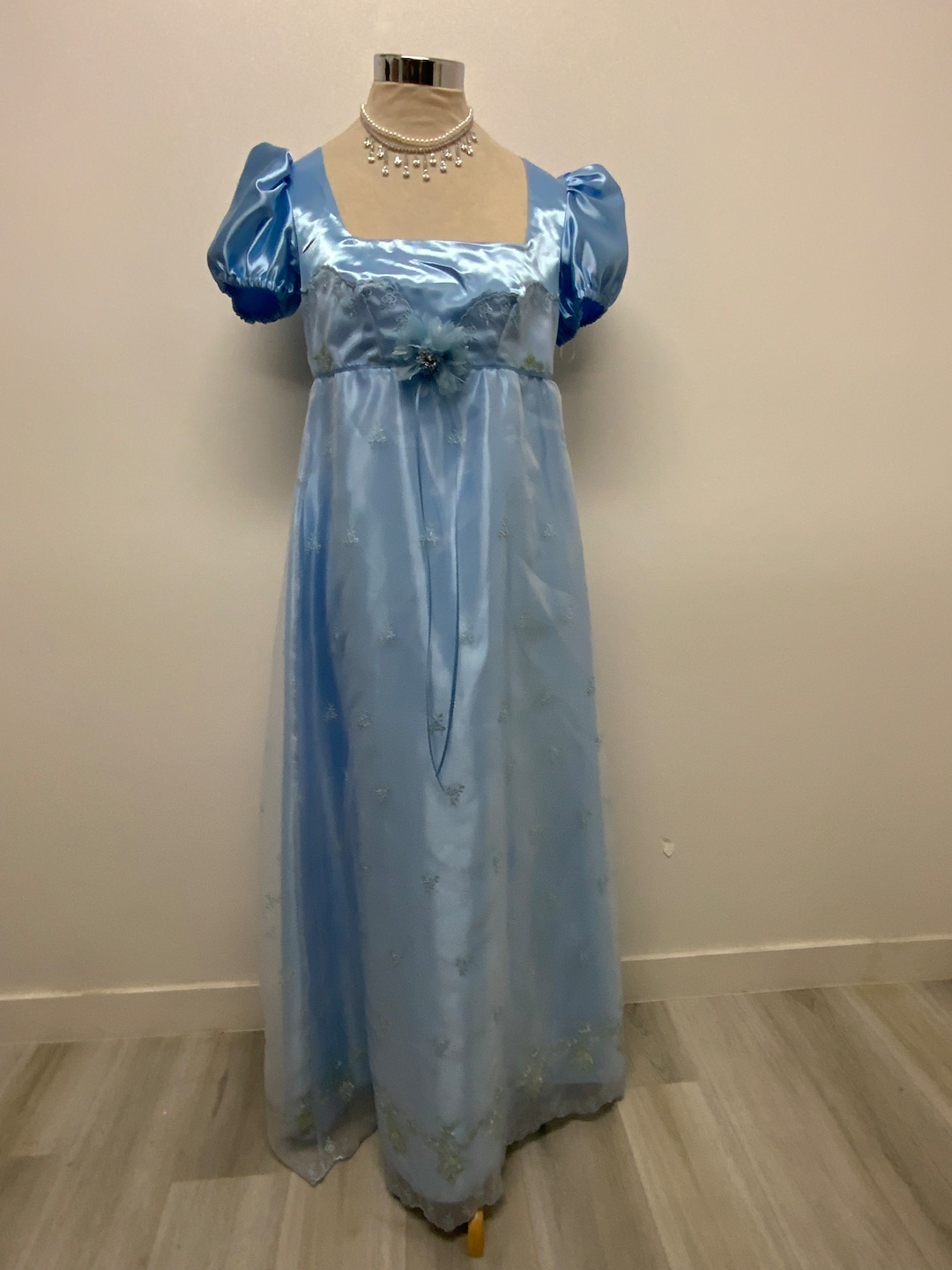 Light Blue Regency Era\bridgerton Inspired Dress \costume - Etsy