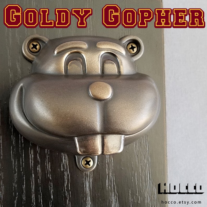BOTTLE OPENER WALL Mount Cast Bronze Sculpture: the Gopher - Etsy