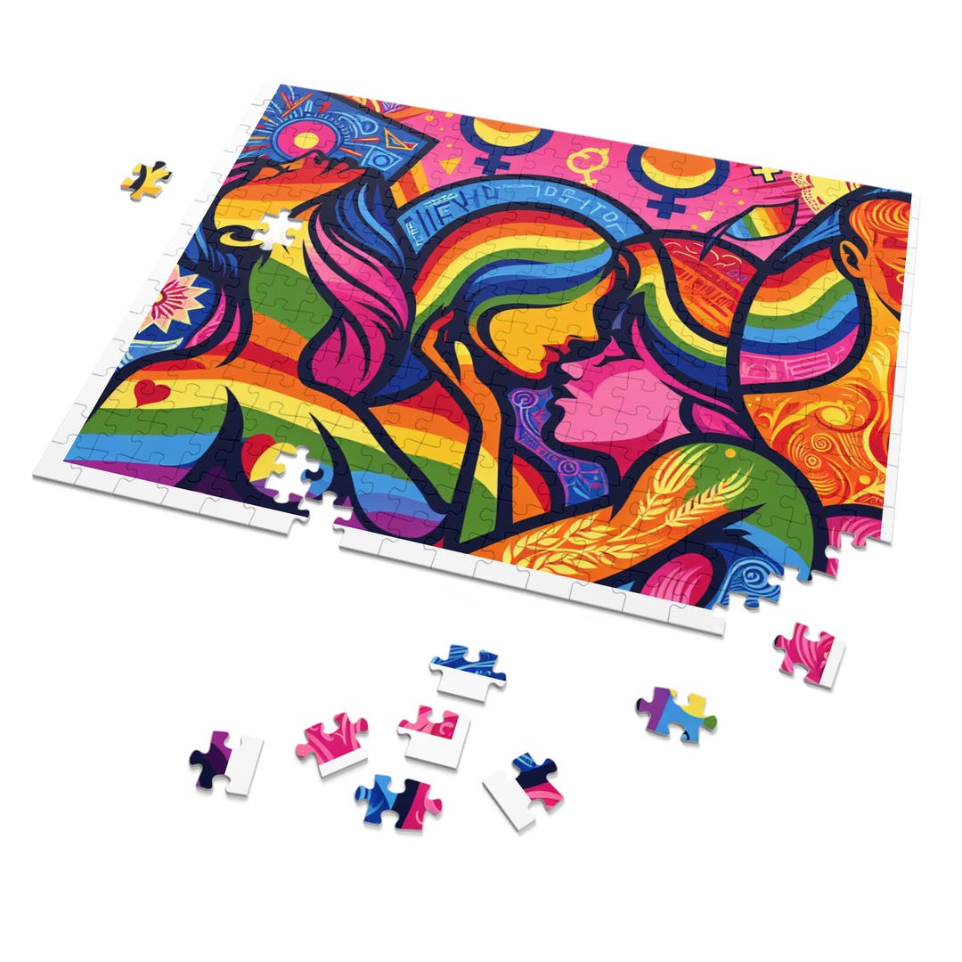 Pride Celebration Jigsaw Puzzle With Tin, Colorful LGBTQ Art, Fun ...