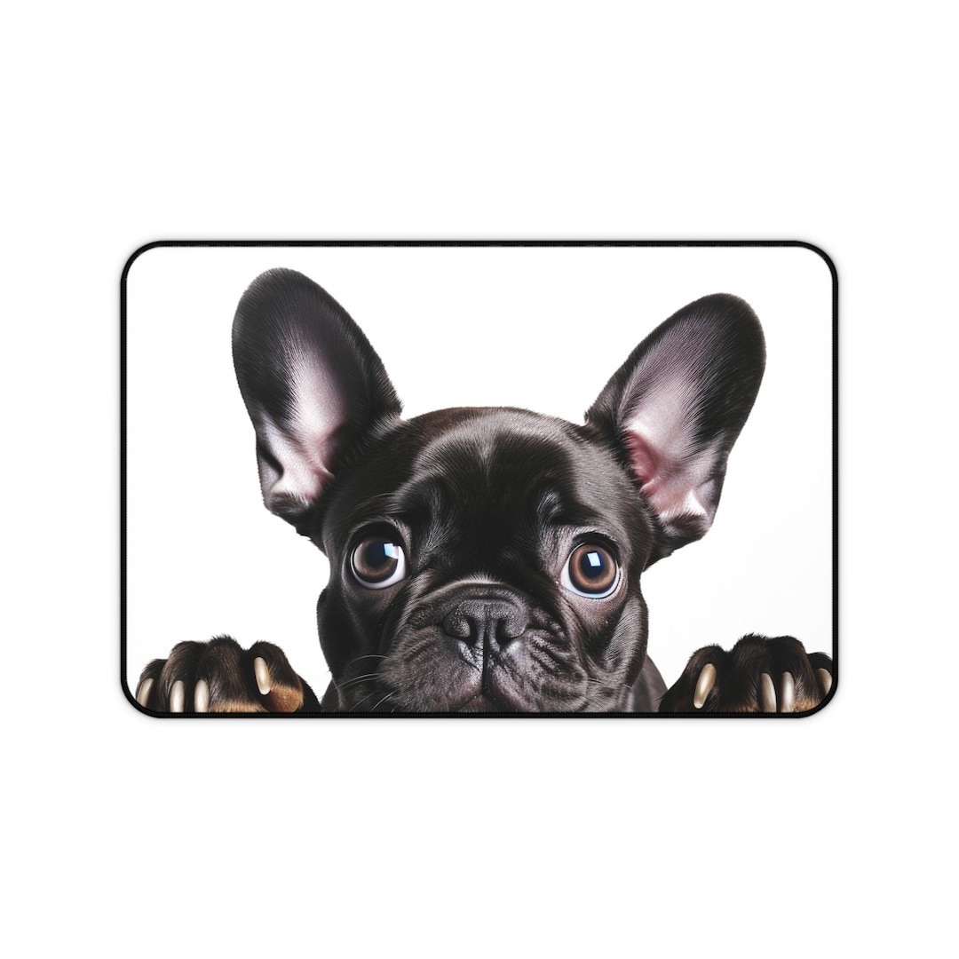 Cute French Bulldog Desk Mat, Pet Lovers Desk Accessory, Home Office ...
