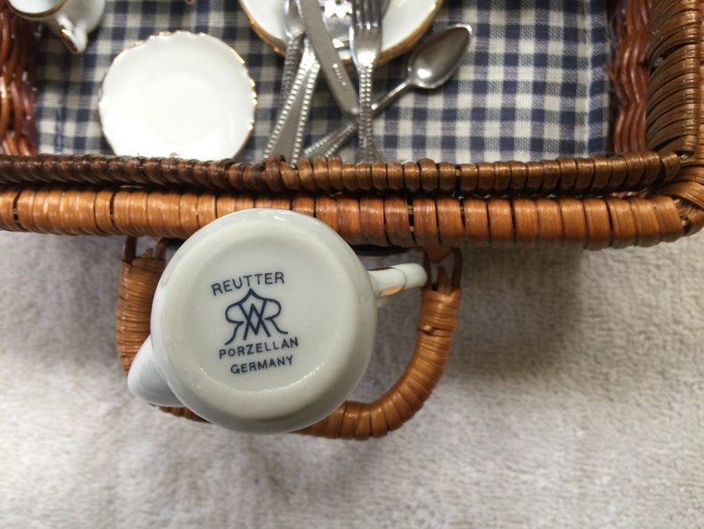 Miniature Steif Bear Picnic Basket Made by Reutter Germany - Etsy