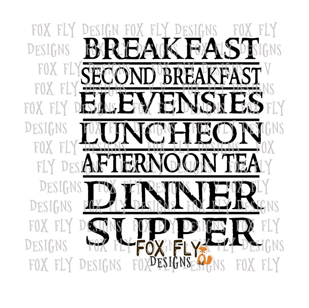 Hobbit Meals SVG Kitchen Dinner Towel Instant Pot Cricut Silhouette - Etsy