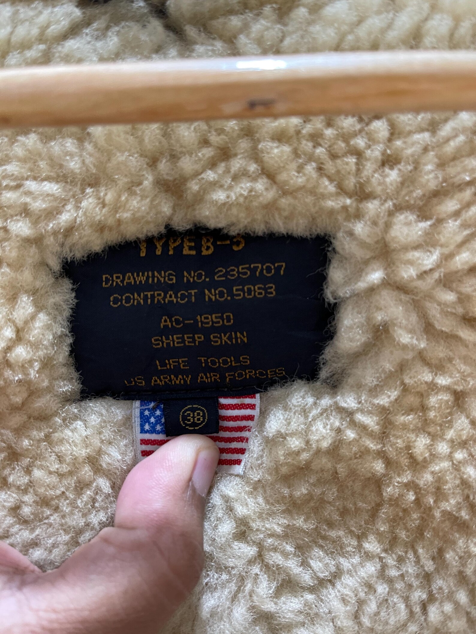 Vintage US Army Air Force Type B 3 Sheep Skin Leather Jacket - Etsy