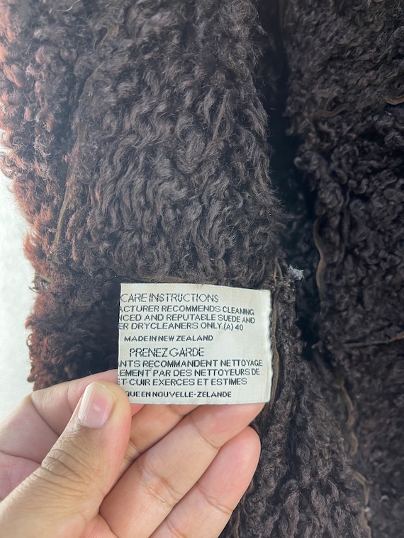 Vintage BONZ Shearling Lamb Skin Leather Vest - Gem