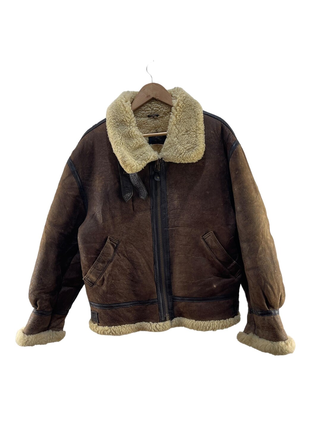 Vintage US Army Air Force Type B 3 Sheep Skin Leather Jacket - Etsy