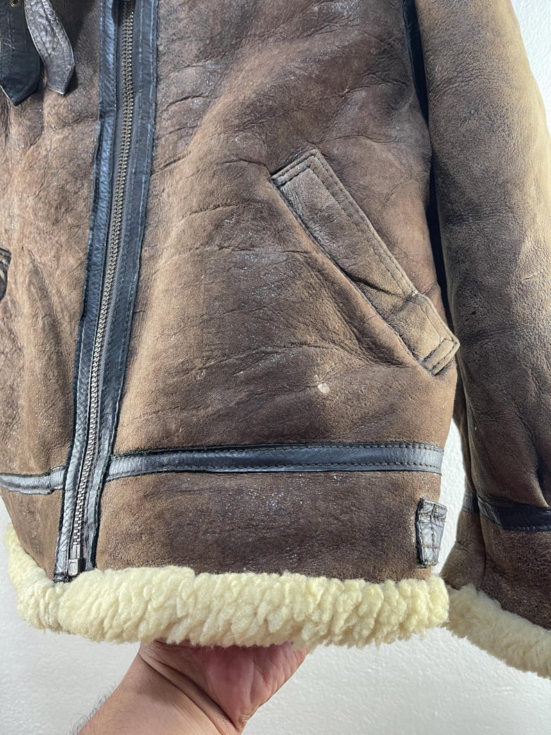 Vintage US Army Air Force Type B 3 Sheep Skin Leather Jacket - Etsy