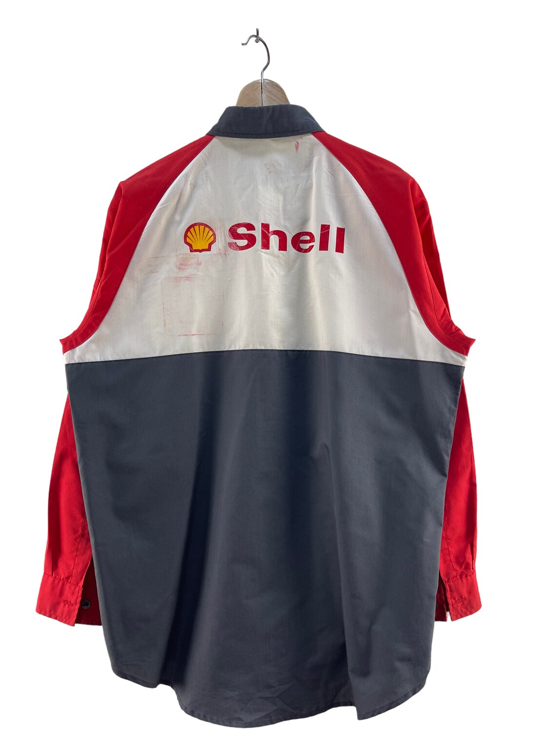 Vintage Shell Uniform Worker Button Shirt - Etsy