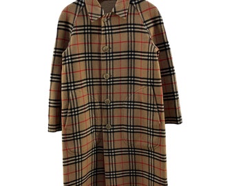 Vintage Burberrys Nova Check Trench Coat Jacket - Etsy