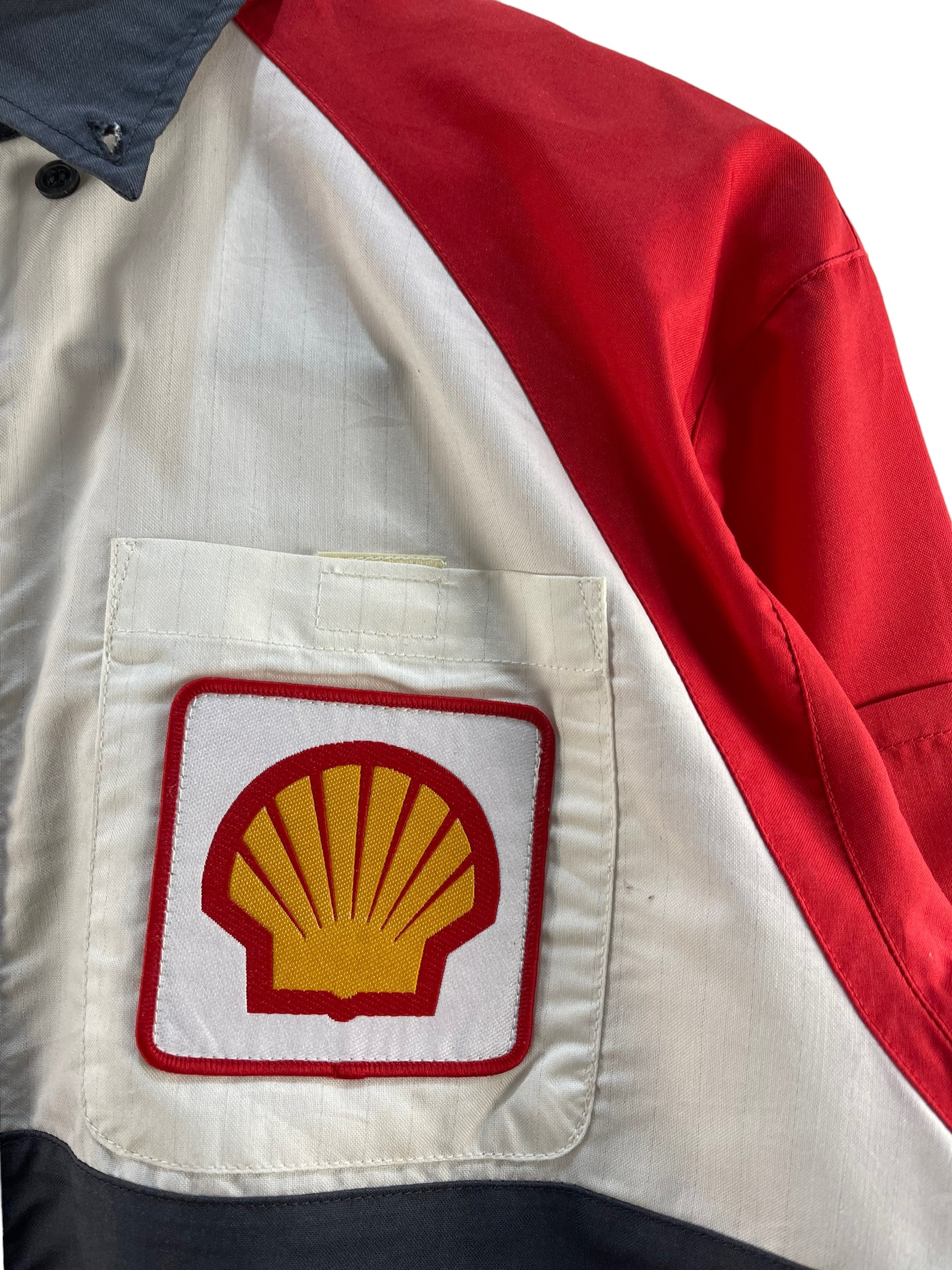 Vintage Shell Uniform Worker Button Shirt - Etsy