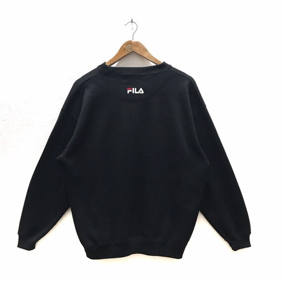 Vintage Fila Spellout Logo Embroidery Sweatshirt Medi… - Gem