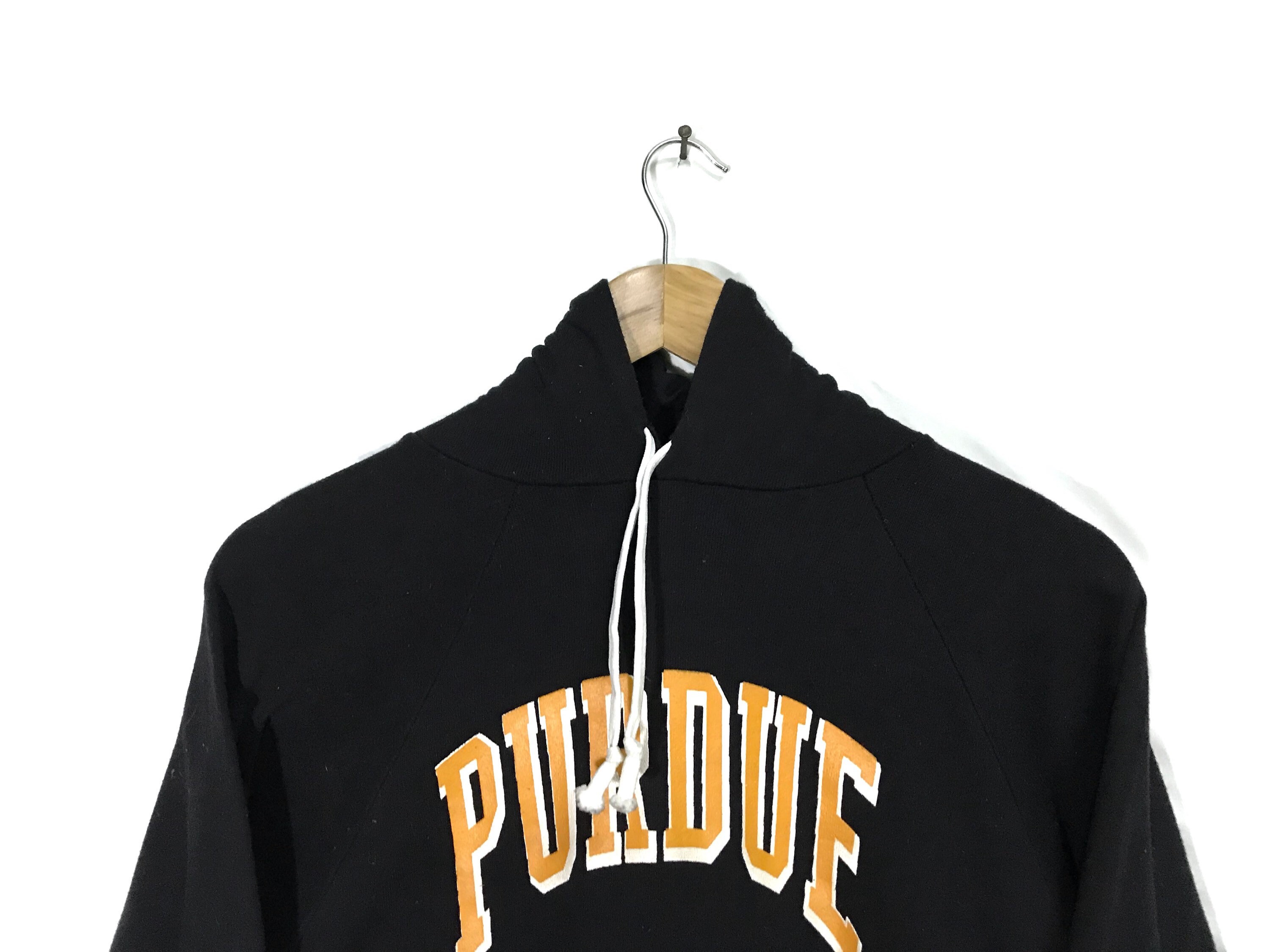 Vintage Purdue University Big Logo Spellout Hoodies Sweatshirt Made in ...