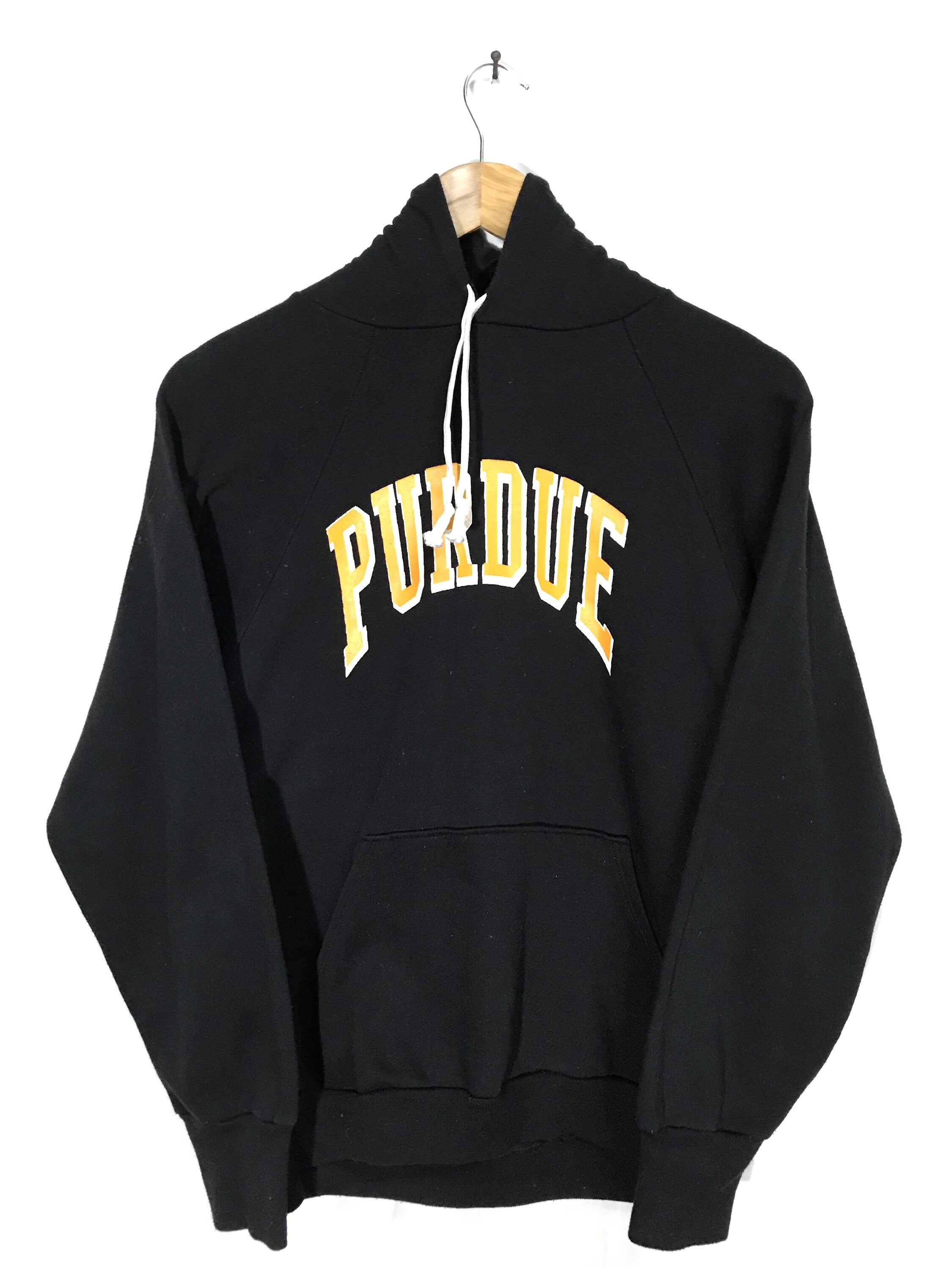 Vintage Purdue University Big Logo Spellout Hoodies Sweatshirt Made in ...