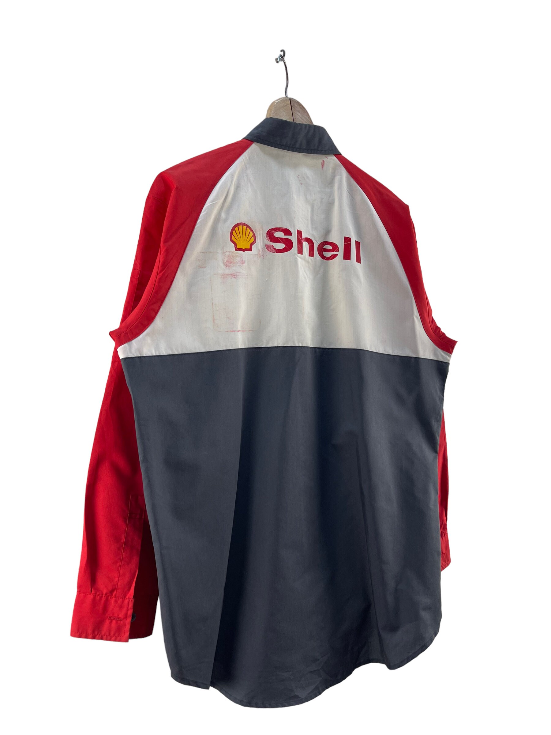 Vintage Shell Uniform Worker Button Shirt - Etsy