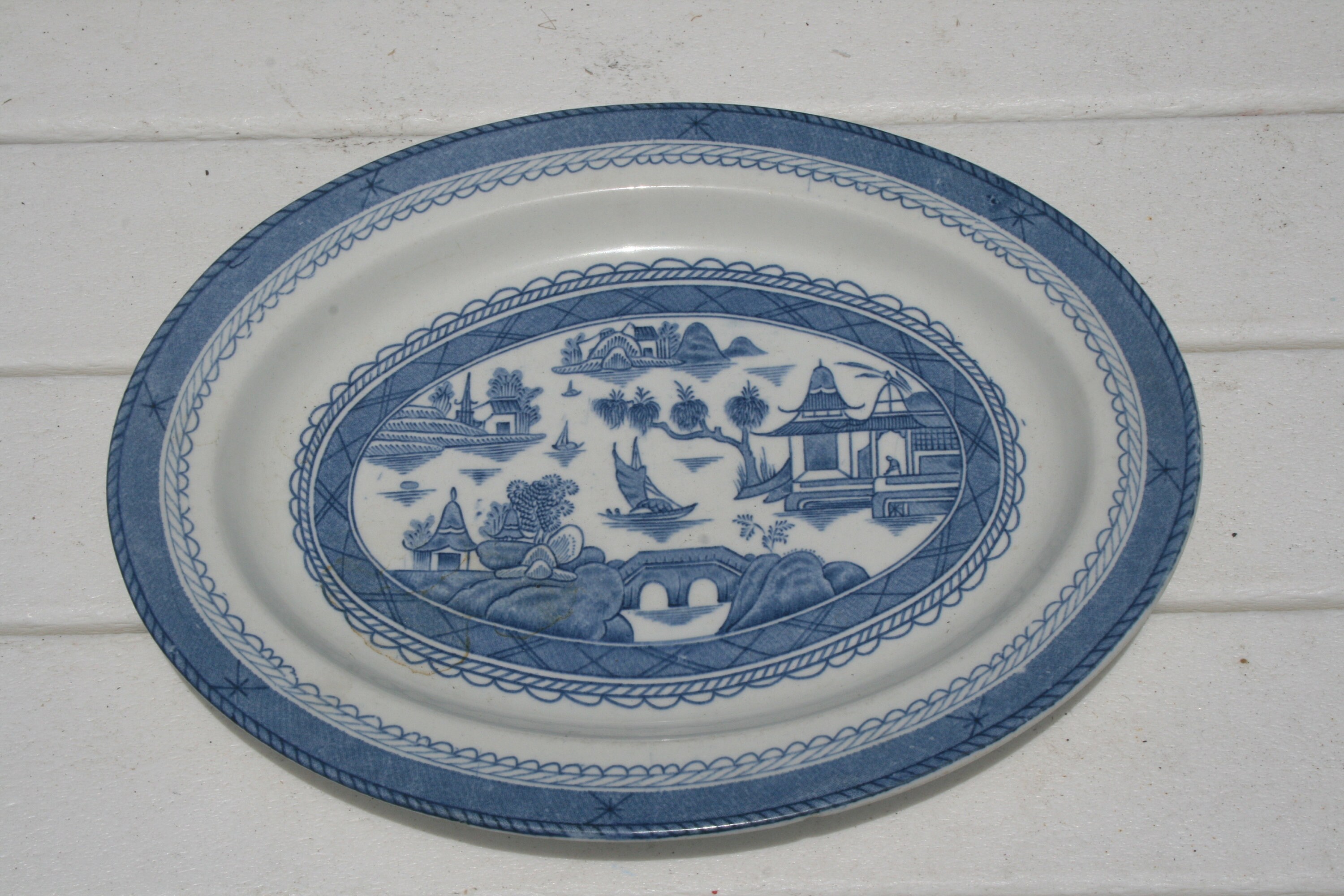 RARE 19th Century Enoch Woods & Ware Chinese Export Canton Blue and ...