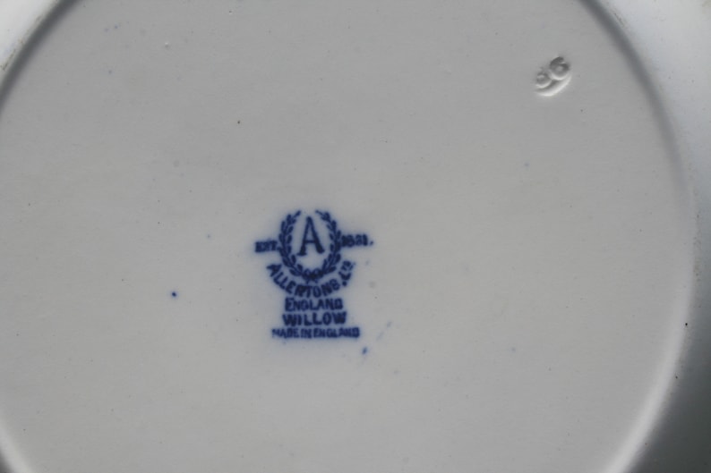 Allerton Staffordshire England Blue Willow Dinner Plate #88 - Etsy
