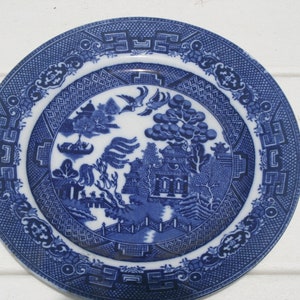 Allerton Staffordshire England Blue Willow Dinner Plate #88 - Etsy