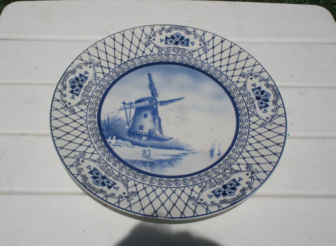 RARE Delft Made in Germany Dutch Harbor Plate PRISTINE CONDITION # 69 ...