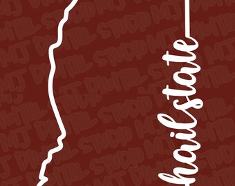 Hail state svg | Etsy