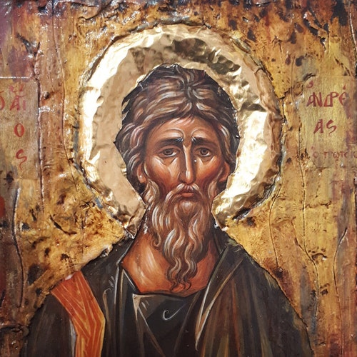 Saint Andrew Icon the Apostle Handmade Greek Orthodox Icon of - Etsy