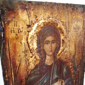 Saint St. Veronica Issue of Blood Icon- Rare Byzantine Greek Orthodox Antique Style Icons - Etsy