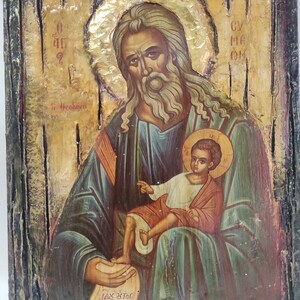 Saint St. Simeon Symeon the God Icon-greek Orthodox Byzantine Religious ...