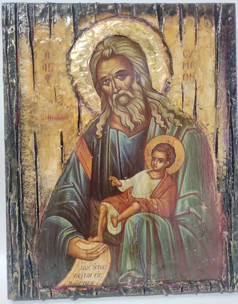 Saint St. Simeon Symeon the God Icon-greek Orthodox Byzantine Religious ...