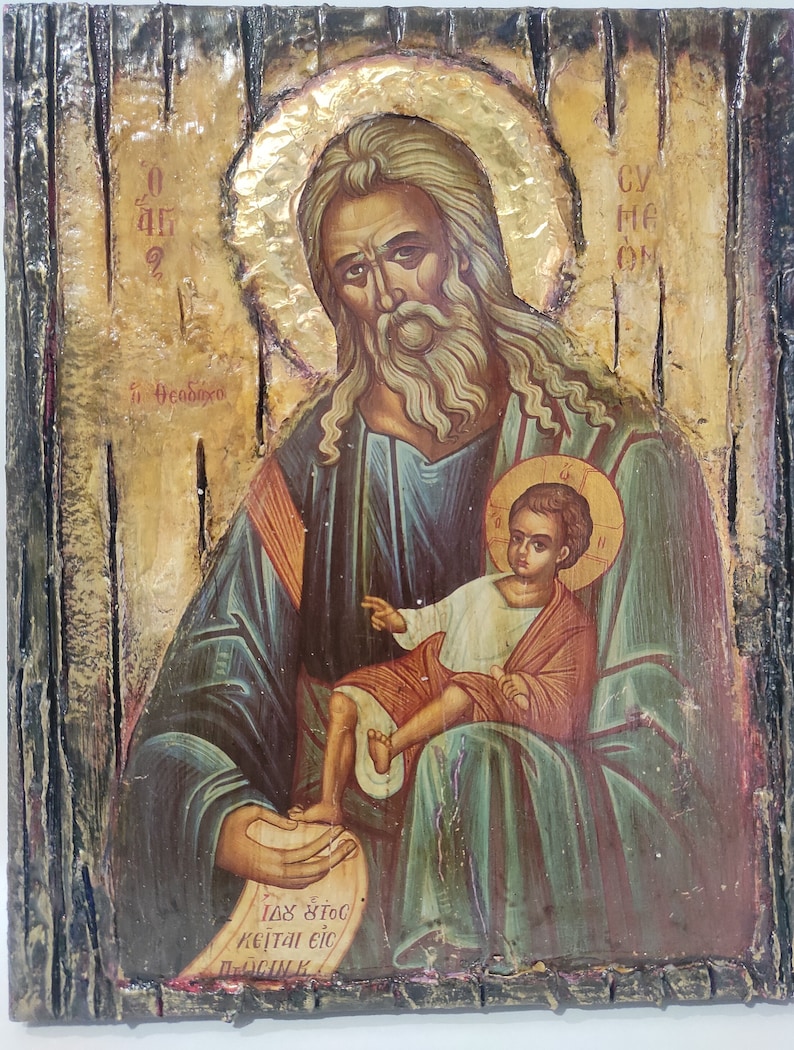 Saint St. Simeon Symeon the God Icon-greek Orthodox Byzantine Religious ...