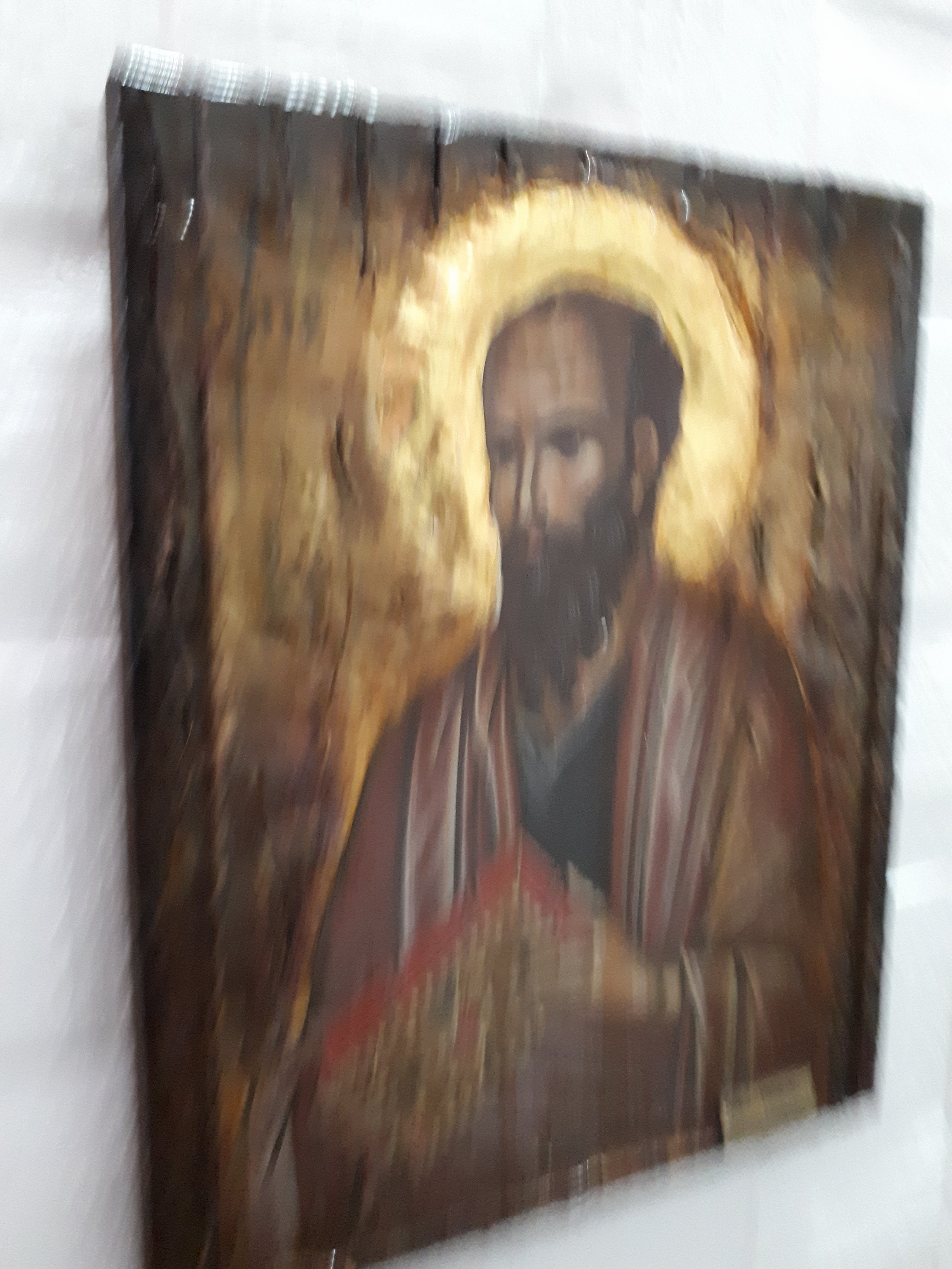 Saint Paul Apostle Agios Pavlos on Wood Icon- Greek Orthodox Byzantine ...