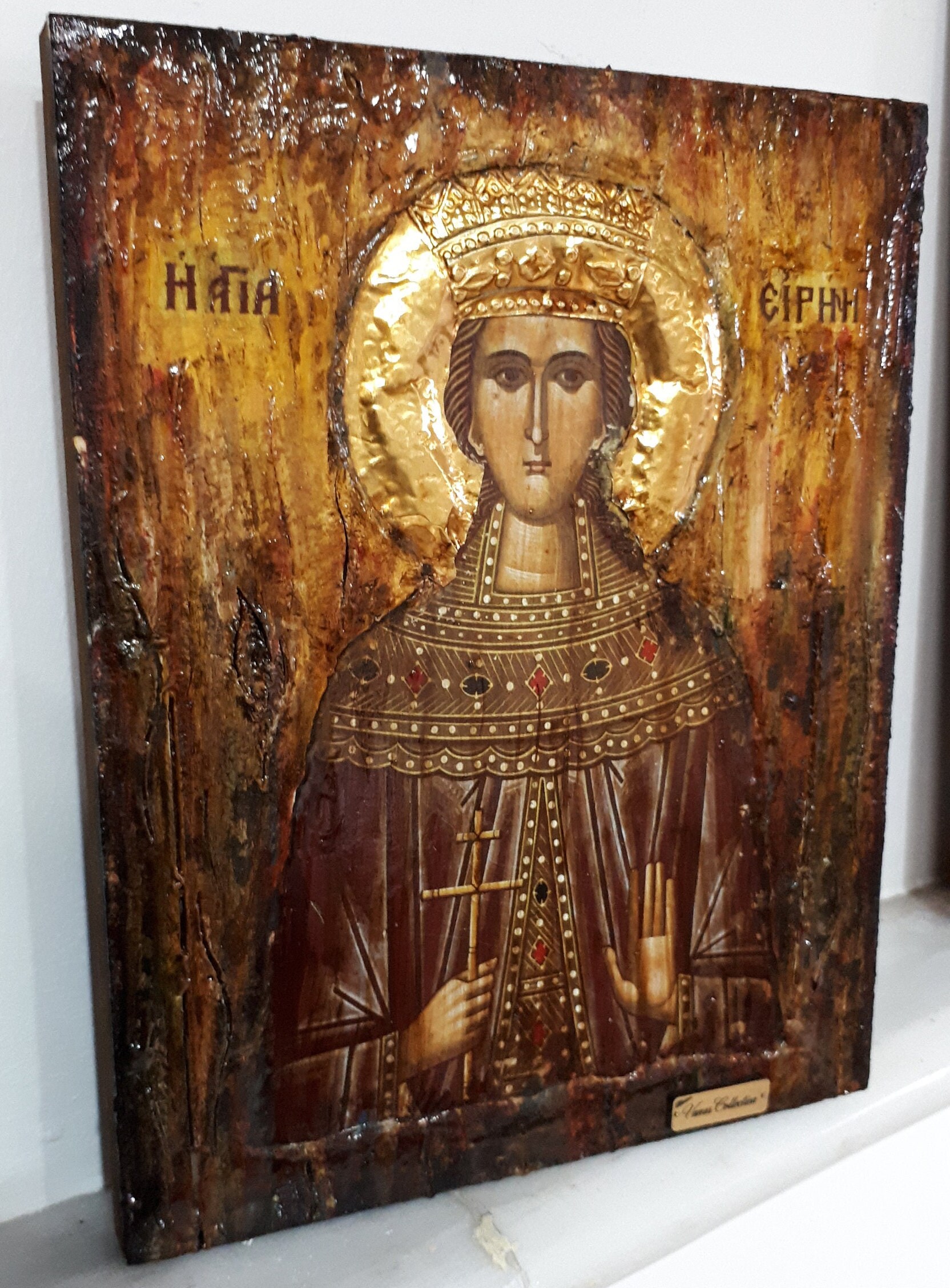 Saint Irene Irina Santa Irene Greek Orthodox Icon Byzantine Religious ...