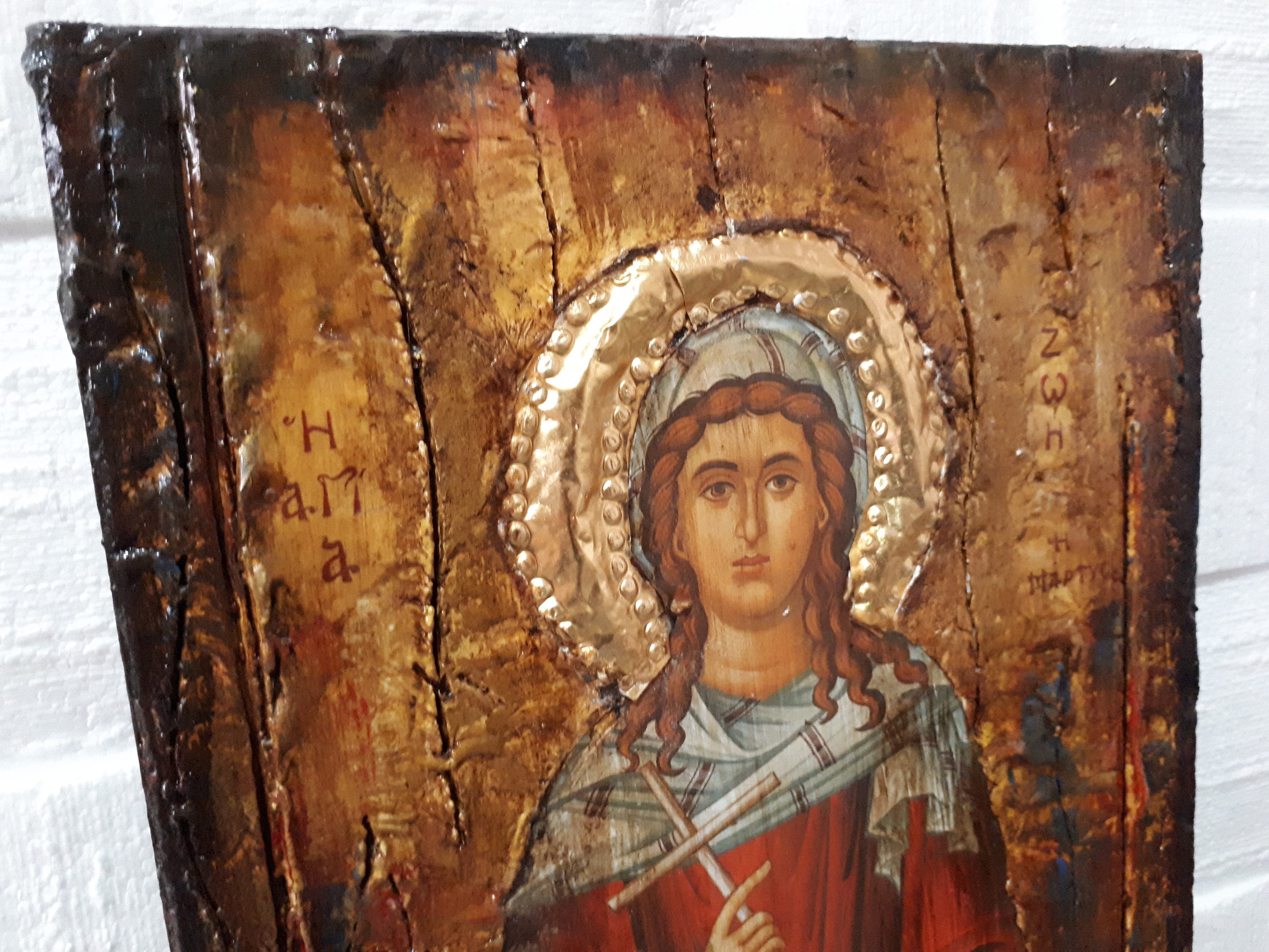 Orthodox Icon St. Zoe the Martyr- Greek Byzantine Handmade Antique ...