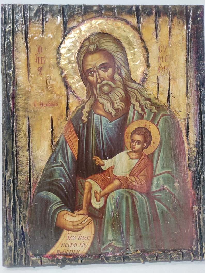 Saint St. Simeon Symeon the God Icon-greek Orthodox Byzantine Religious ...