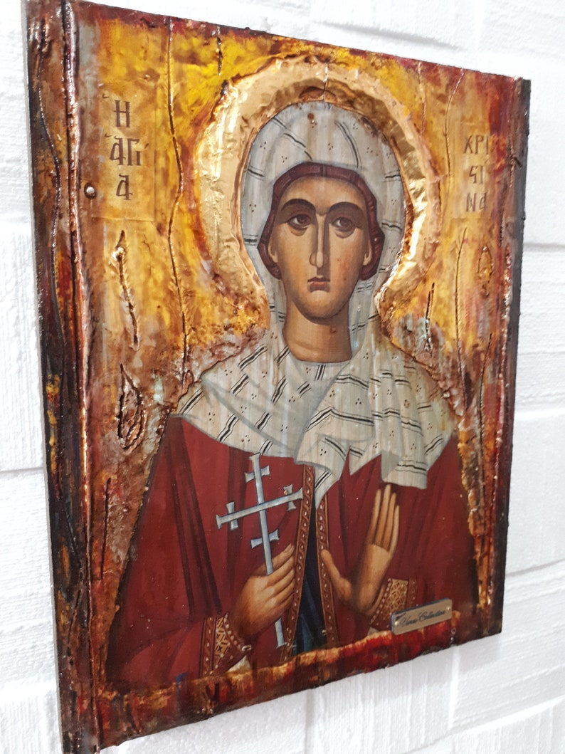 Saint St. Christina the Martyr-greek Russian Orthodox Byzantine Antique ...