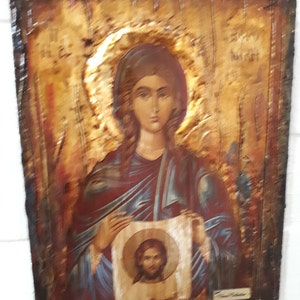 Saint St. Veronica Issue of Blood Icon- Rare Byzantine Greek Orthodox ...