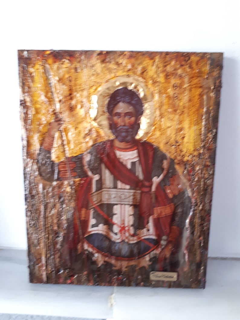 Saint St. Efstathios Greek Icon Orthodox Russian Byzantine - Etsy