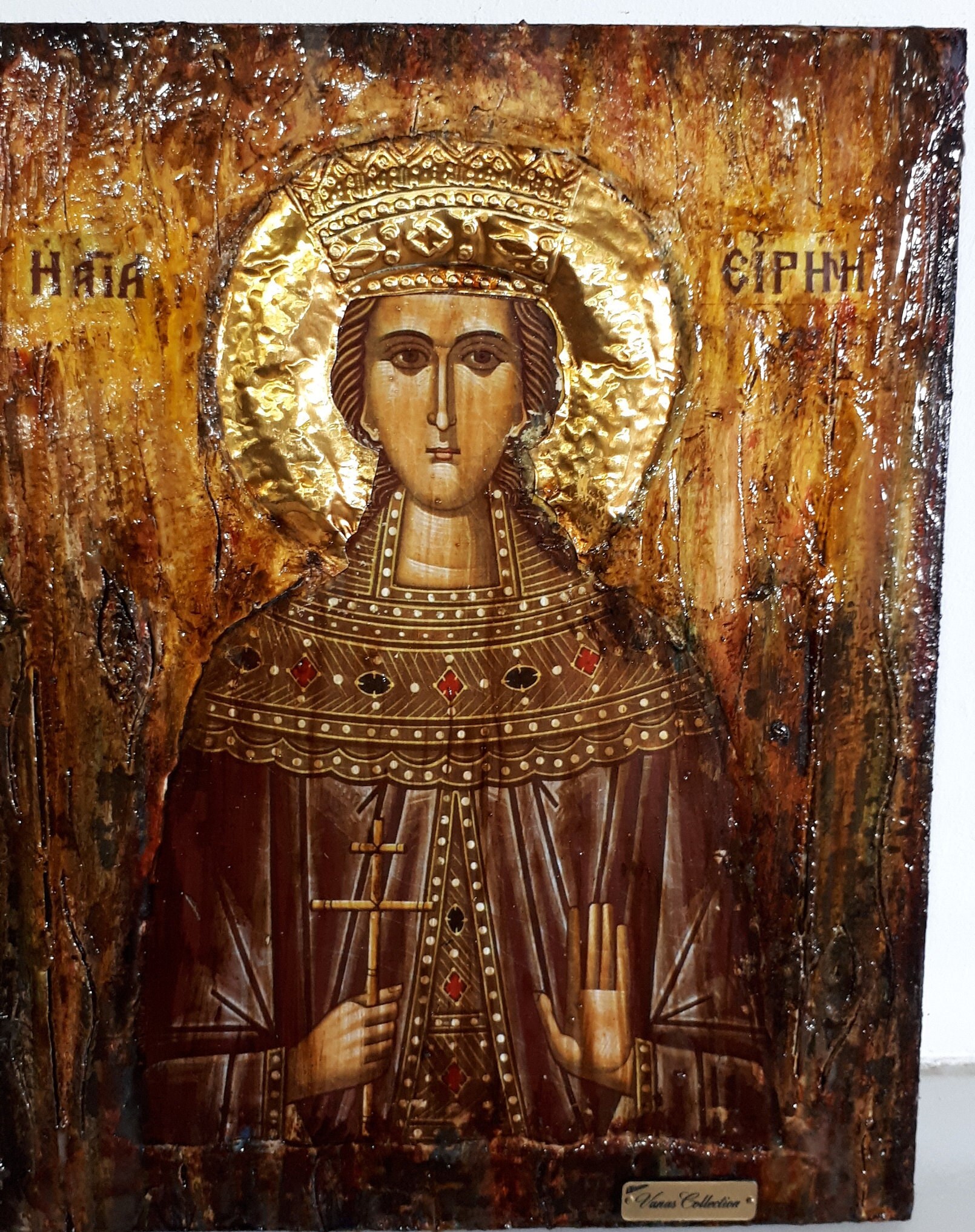 Saint Irene Irina Santa Irene Greek Orthodox Icon Byzantine Religious ...