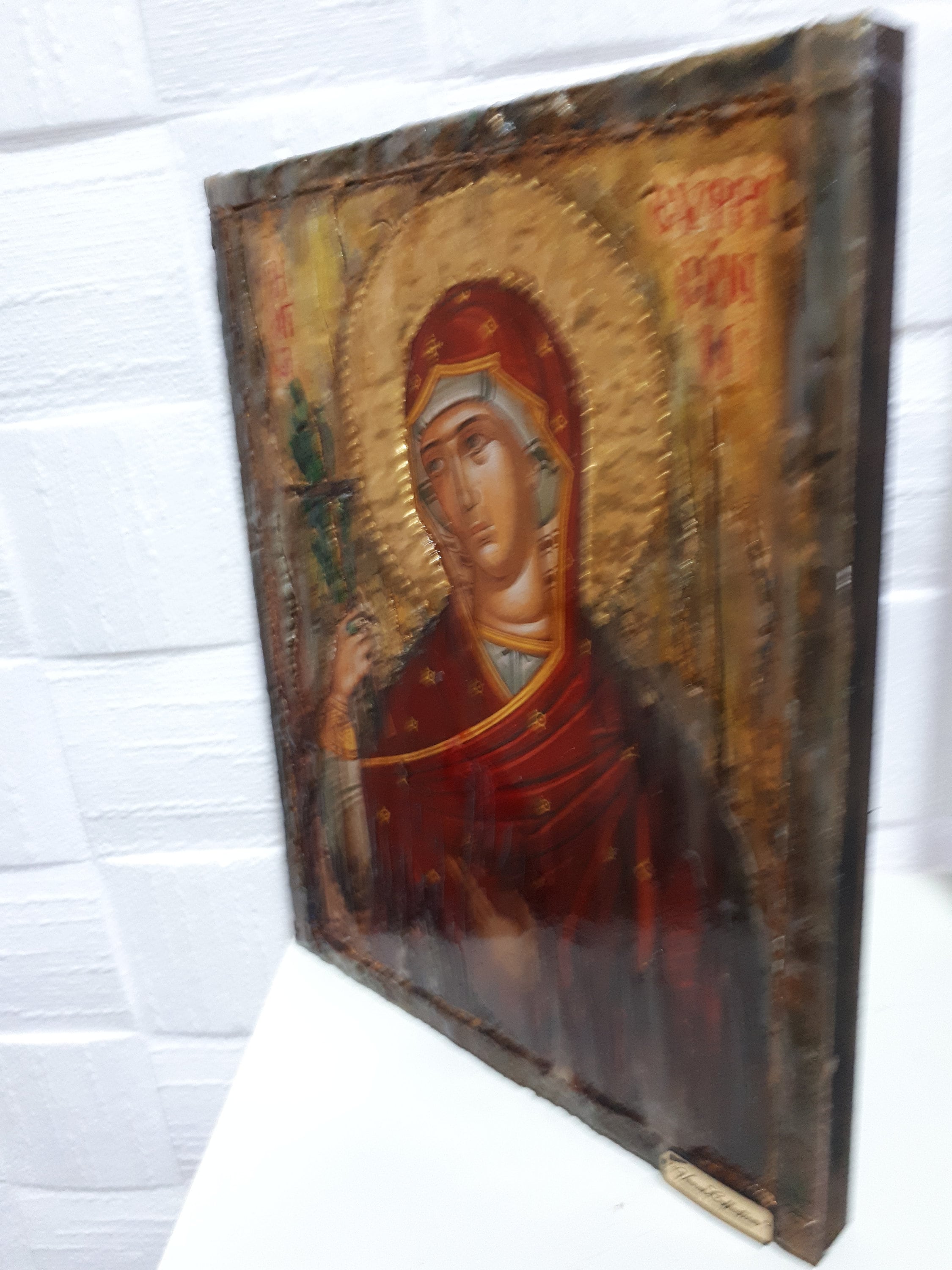Real Handmade Orthodox Icon with theme Saint Euphrosyne Efrosini ...