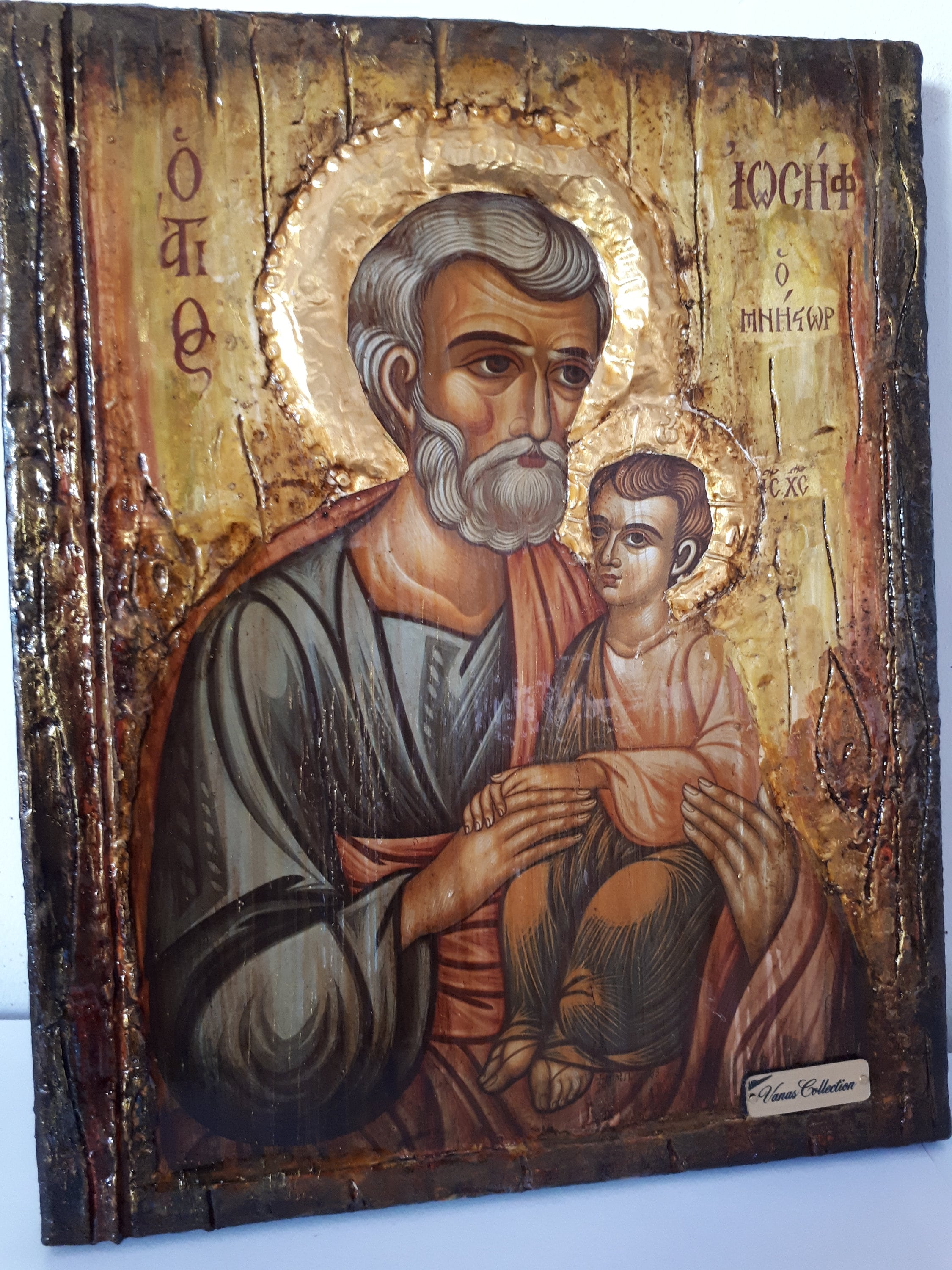 Saint St Joseph Iosif Icon-Greek Russian Byzantine Orthodox Icons