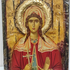 Saint Lucia Lucy Santa Lucia - Rare Byzantine Greek Orthodox Icon ...