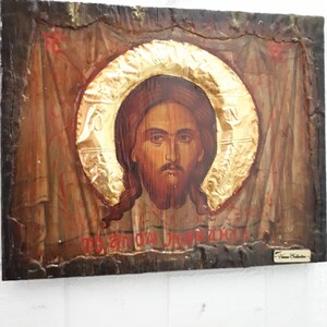 Jesus Christ Face on the Holy Scarf Mandilion-orthodox | Etsy