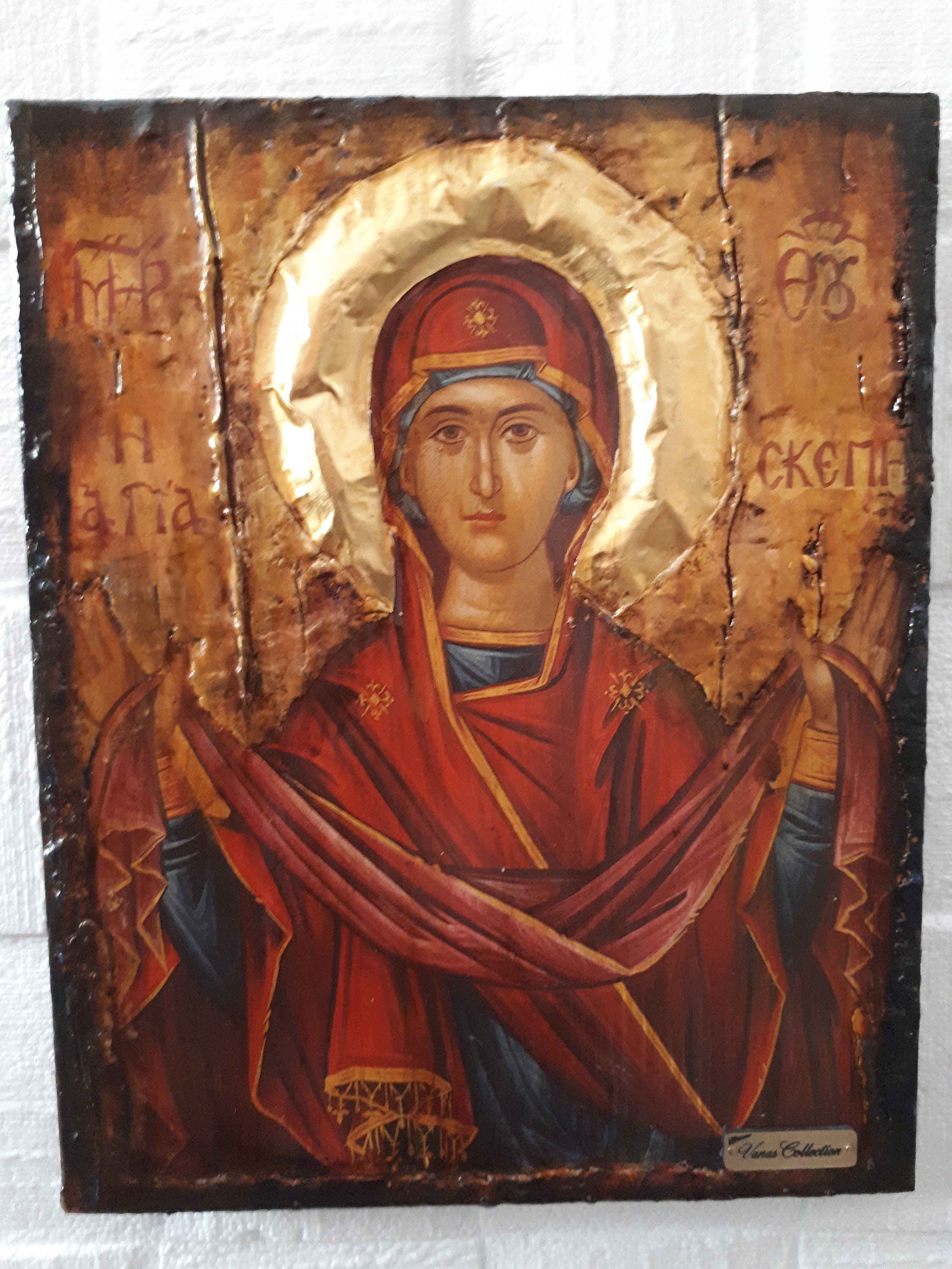 Panagia Virgin Mary Theoskepasti Greek Handmade Orthodox Byzantine ...
