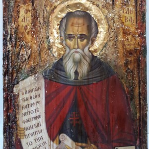 Saint St Savvas Savas Icon-Greek Orthodox Byzantine Russian | Etsy