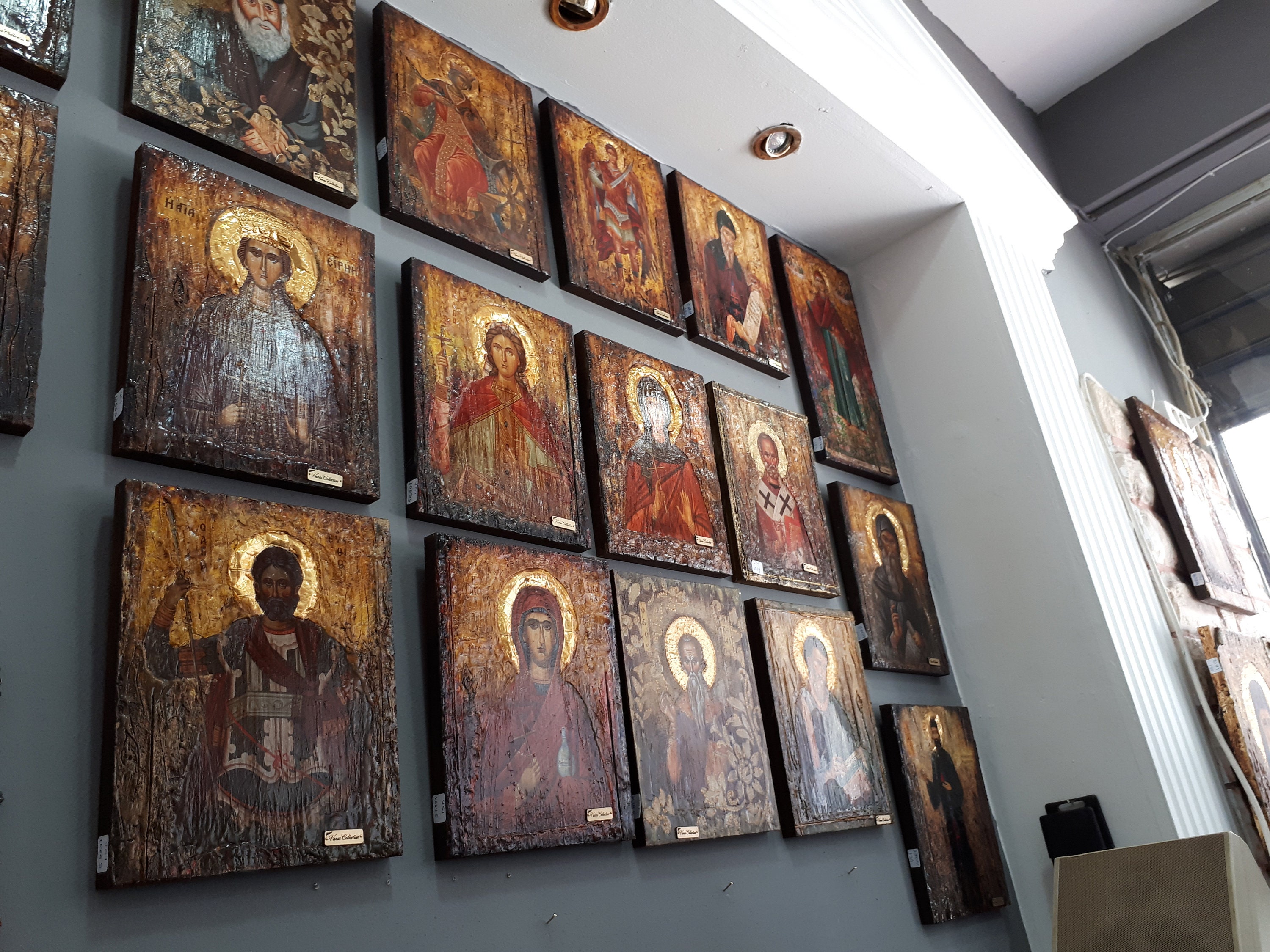 Saint Alice Aliki Icon-Greek Orthodox Byzantine Christian Antique Style ...