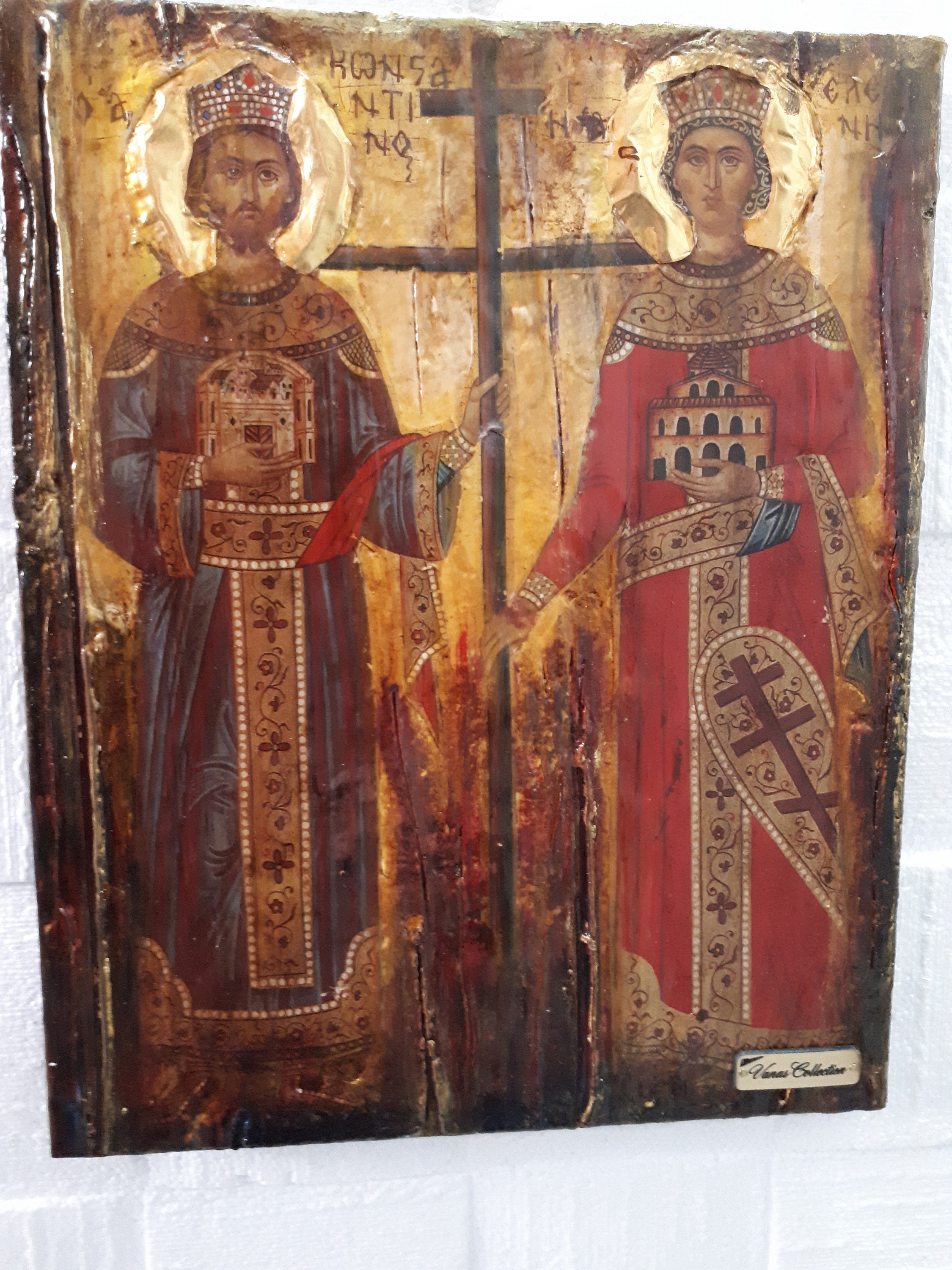 Saint St. Constantine the Great & St. Helen Icon - Greek Orthodox ...