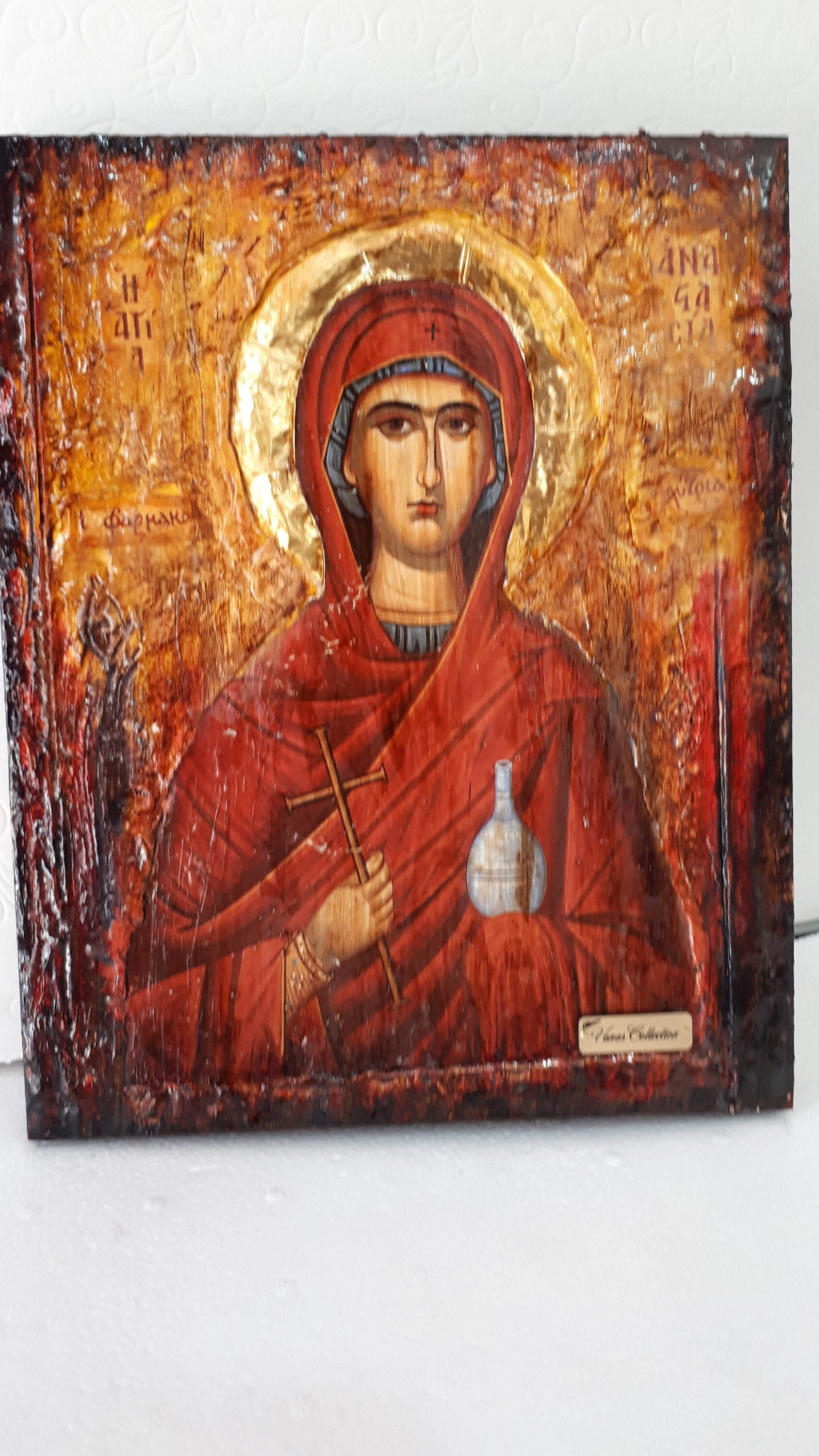 Saint St. Anastasia Farmakolytria Icon-Greek Russian Orthodox Antique ...