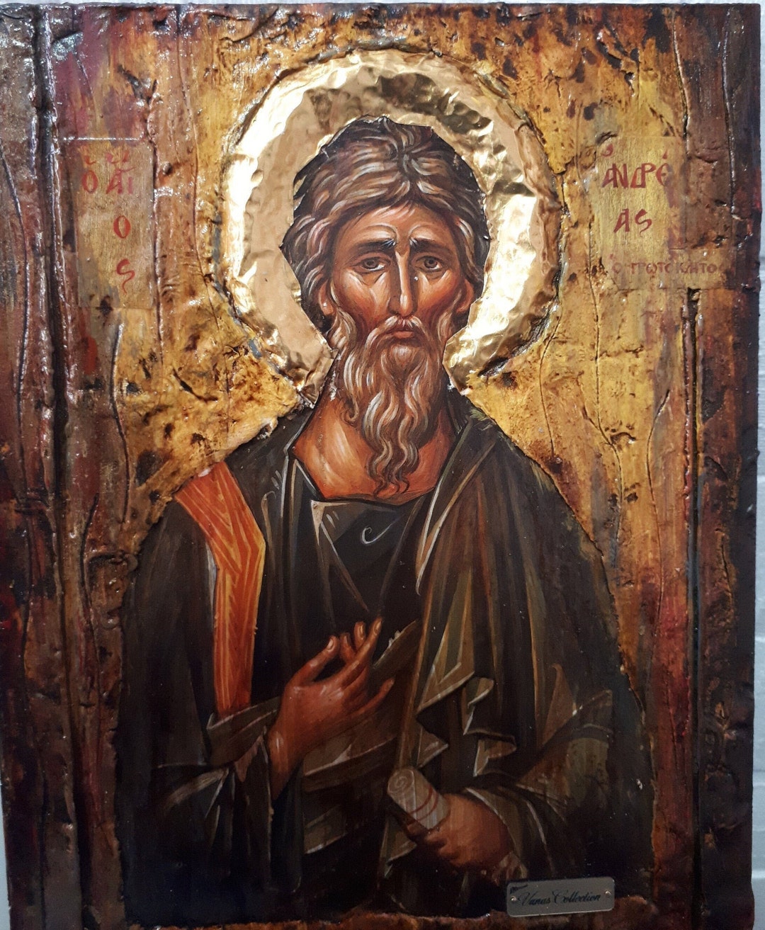 Saint St. Andrew the Apostle-handmade Greek Byzantine Icon-orthodox ...