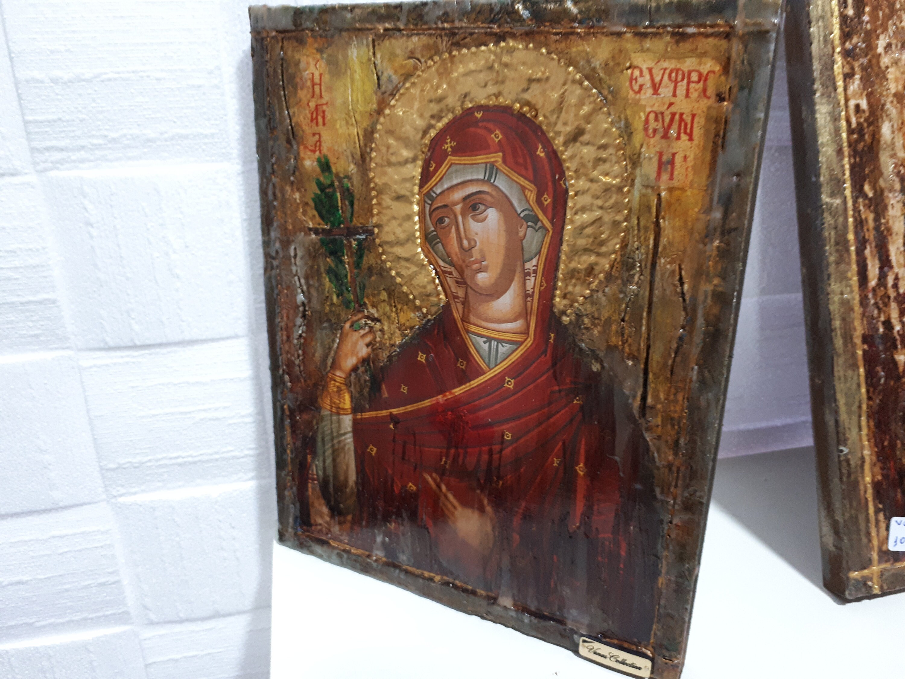 Real Handmade Orthodox Icon with theme Saint Euphrosyne Efrosini ...