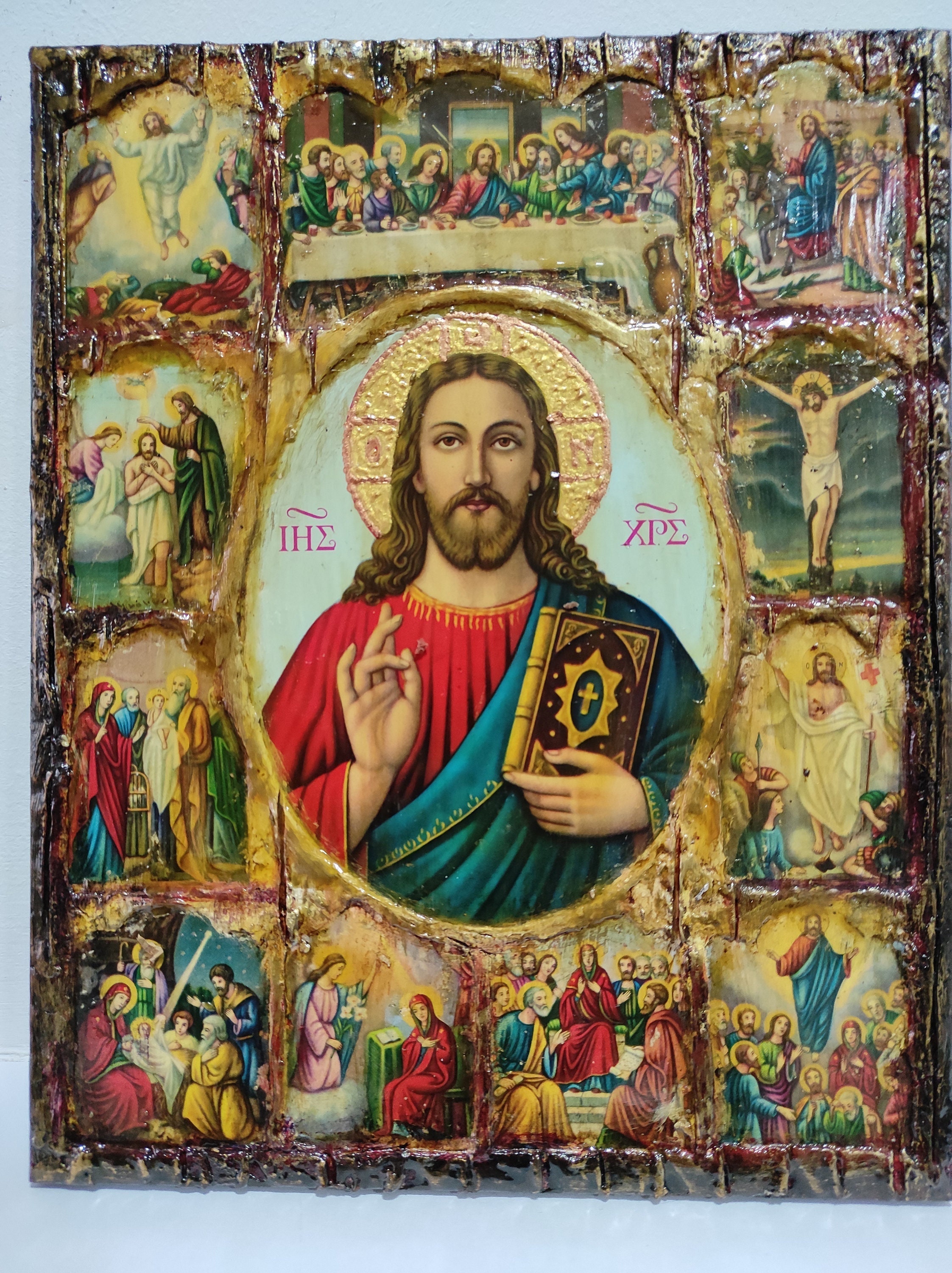 The Life of Jesus Christ Icon Greek Russian Orthodox Russian - Etsy